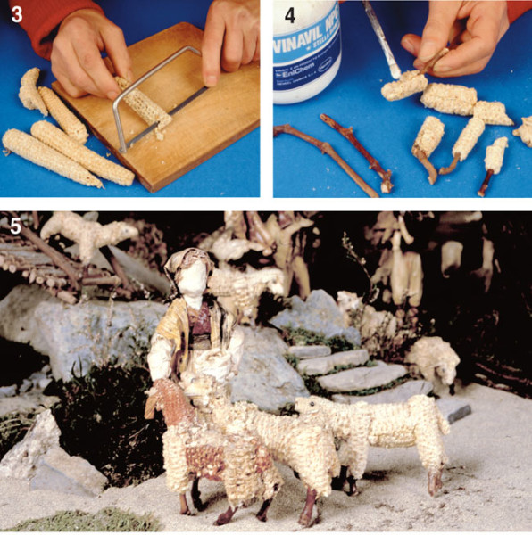 Statuine presepe fai da te con il mais | Bricoportale